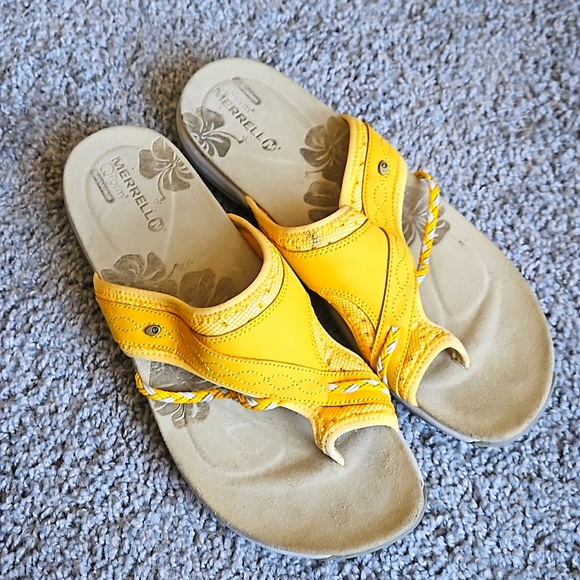Merrell | Shoes | Merrell Old Gold Yellow Sandals Size | Poshmark